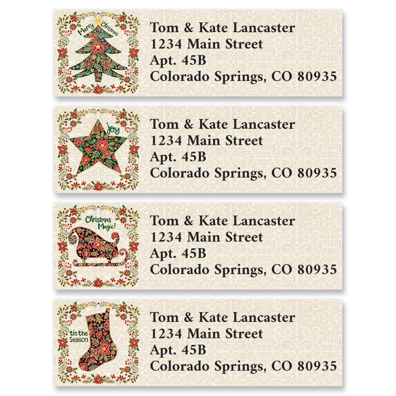 Christmas Silhouette Classic Address Labels (6 Designs) | Current Catalog