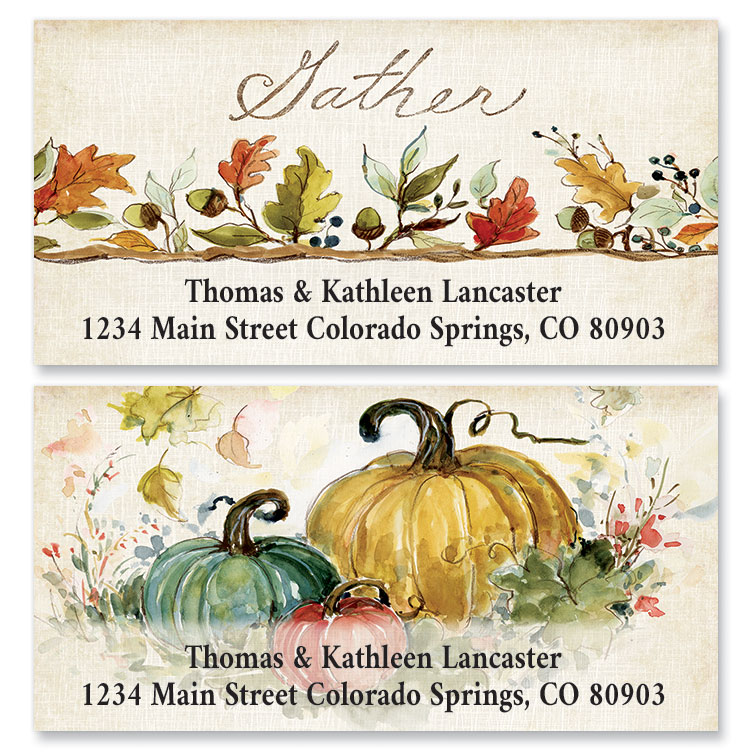 Harvest Meadows Deluxe Address Labels (2 Designs) | Current Catalog