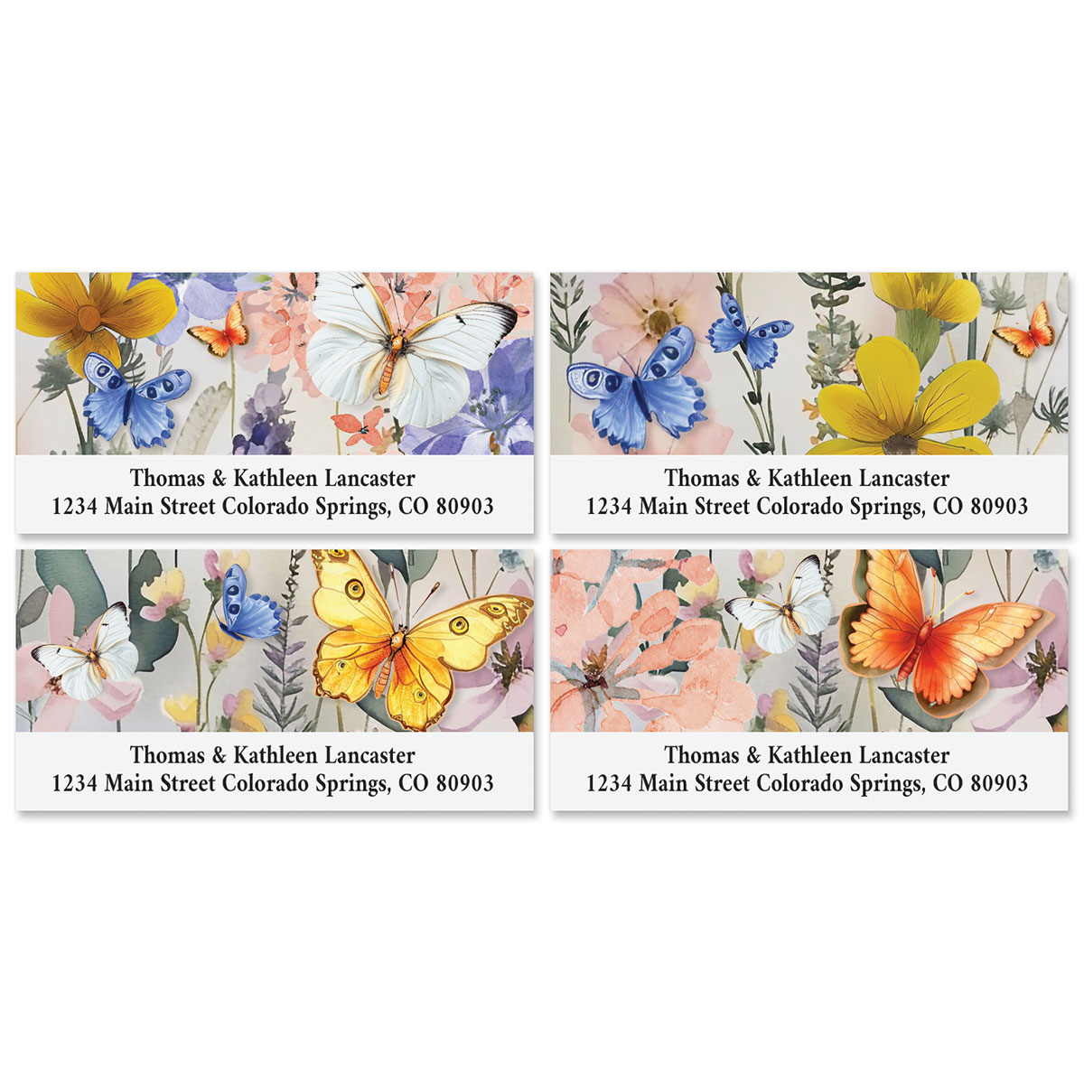 Butterfly Bonnets Deluxe Address Labels (4 Designs) Y3150 | Current Catalog