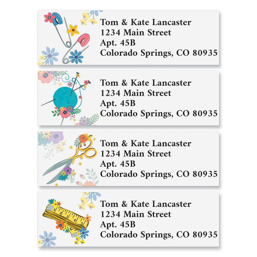 Cut and Sew Classic Address Labels (6 Designs) | Current Catalog