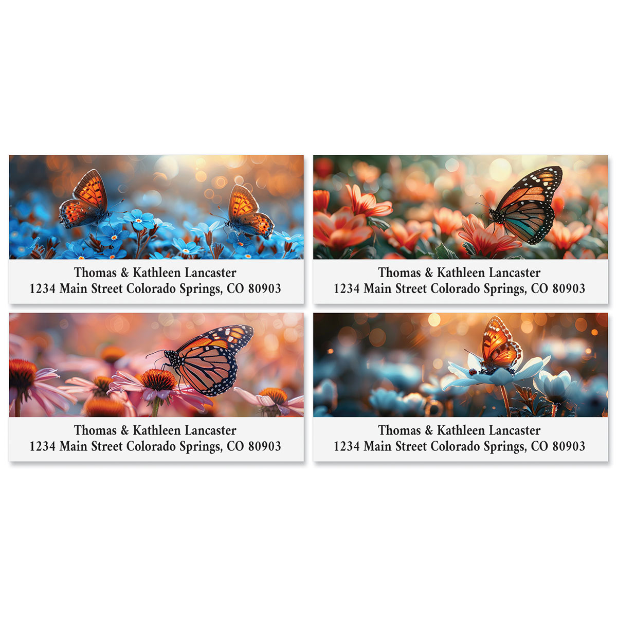 Flutter Beauties Deluxe Address Labels (4 Designs) | Current Catalog